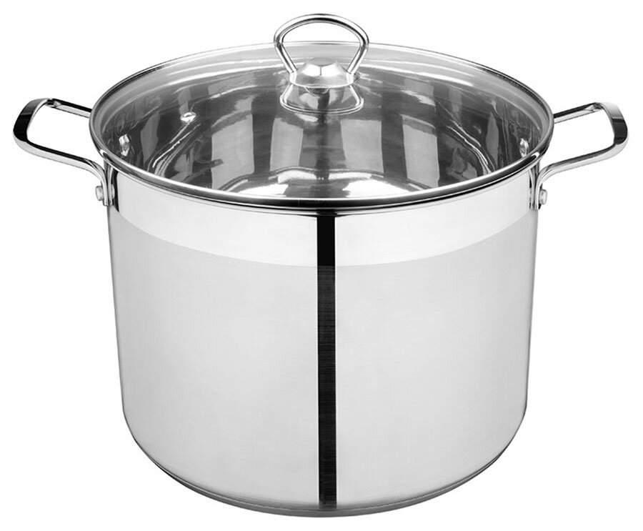 Кастрюля Mallony CULINARIA, 12.9 л, из нержавеющей стали, с крышкой (105803)