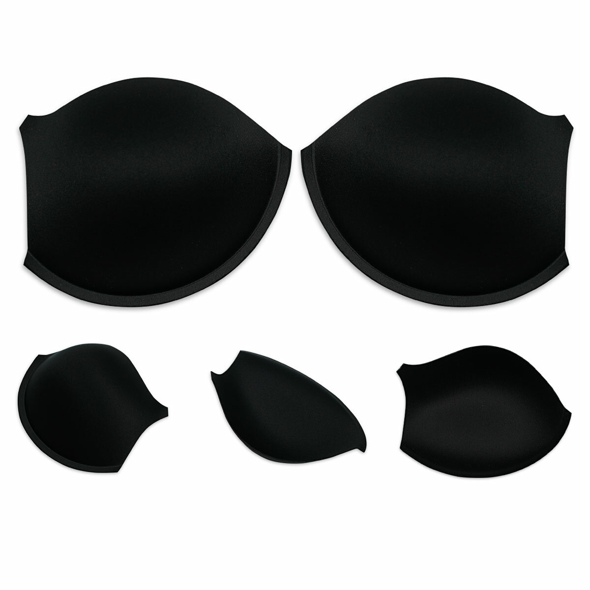 Чашечки для бюстгальтера с уступом под бретель, с эффектом push-up, AC-50, размер 80 (170 черный), 1 пара