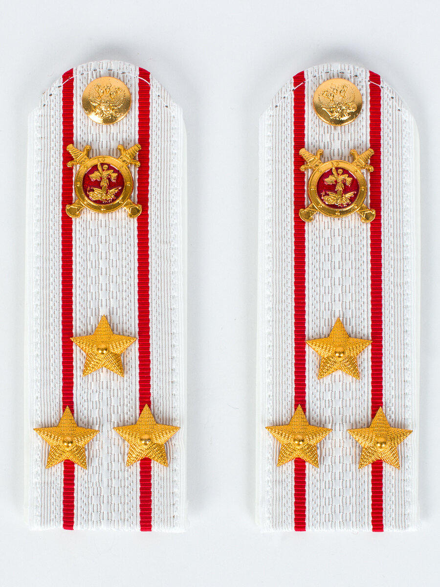 Погоны МВД на рубашку белые картон звание Полковник