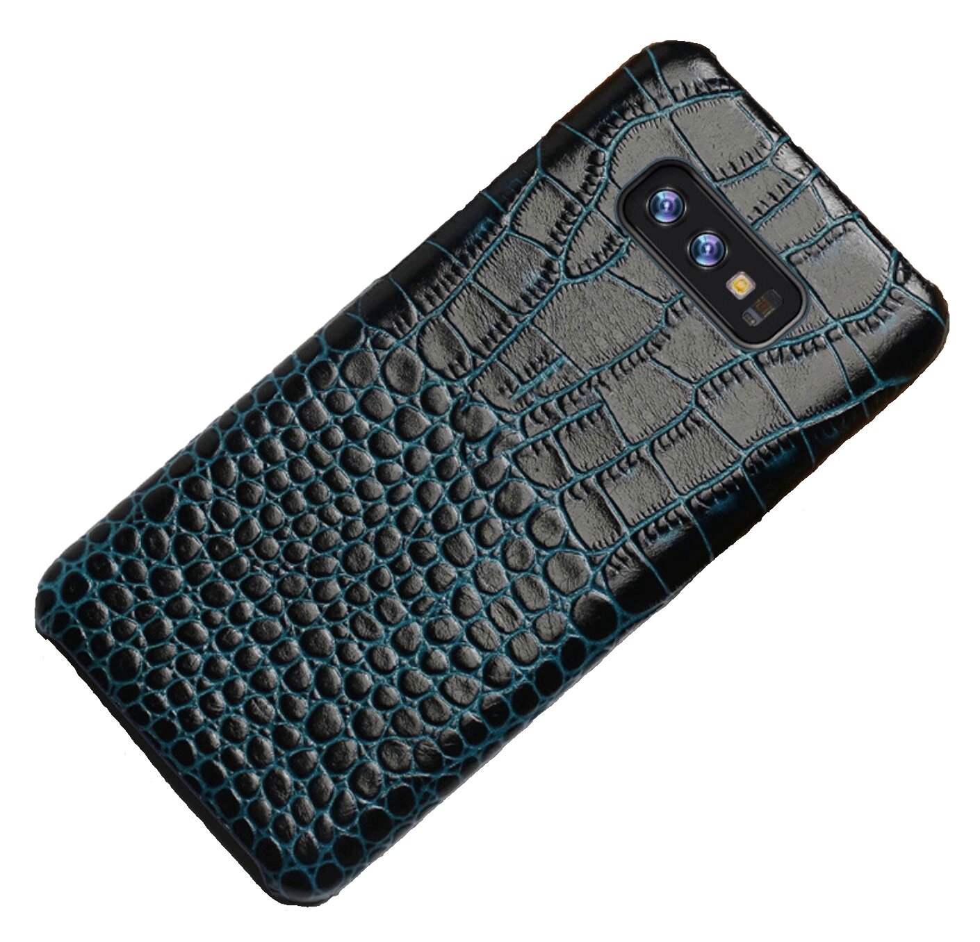 Чехол-накладка-бампер MyPads Premium для Samsung Galaxy S8 Plus SM-G955 из натуральной кожи с тиснением крокодила экзотическая неповторимая фактура ручная работа синий