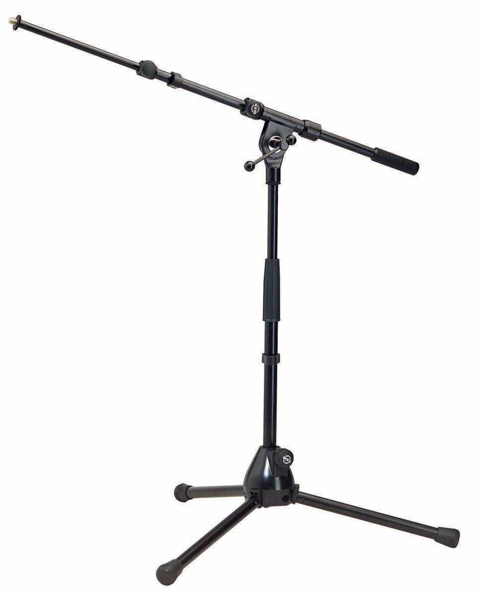 K&M 25900-300-55 Низкая микрофонная стойка журавль, металлические узлы, высота 425-645 мм, длина журавля 470-775 мм, цвет черный