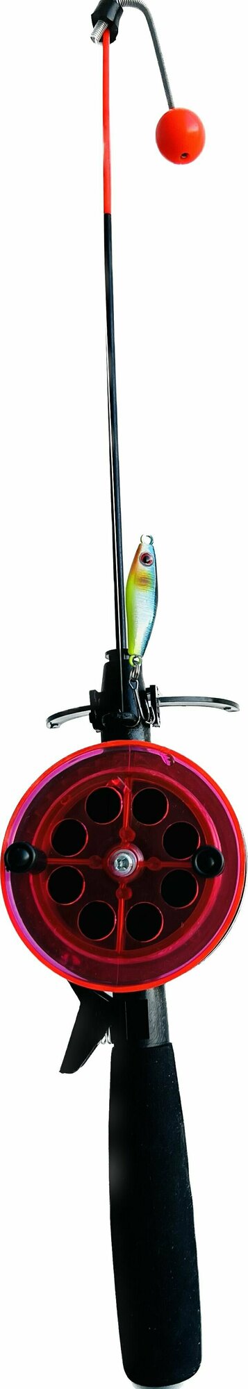 Зимняя удочка в сборе с приманкой.