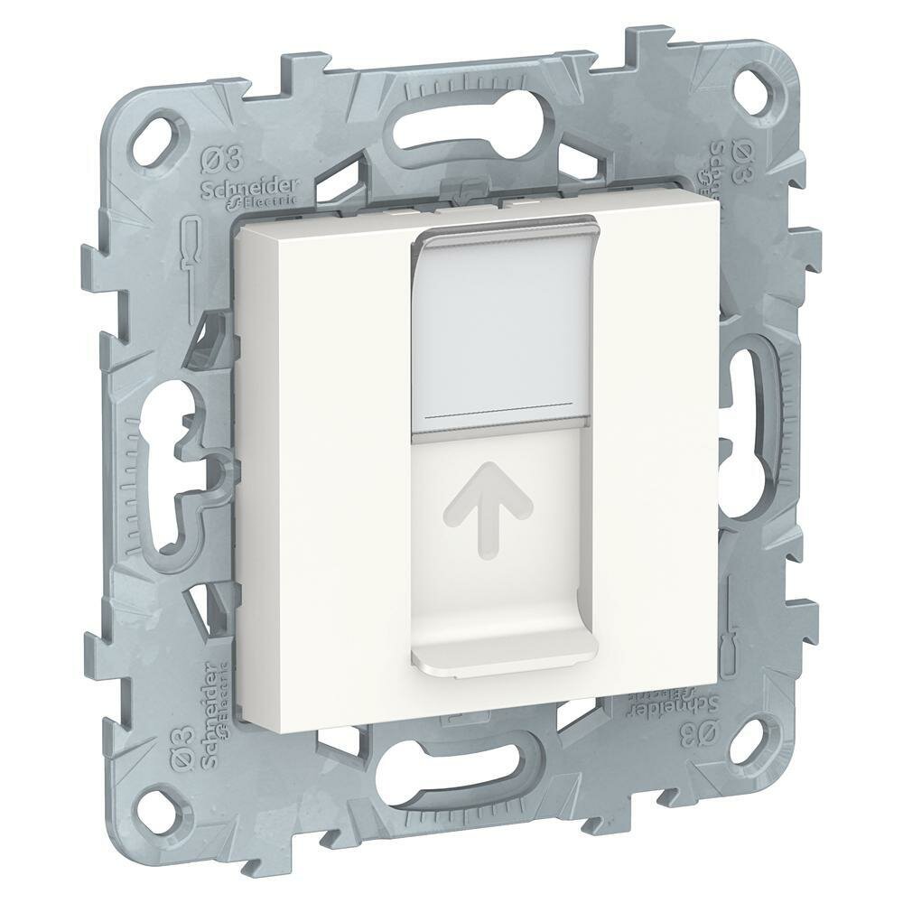 Розетка UNICA NEW компьютерная RJ45 одиночная категория 6 UTP белый (NU541518)