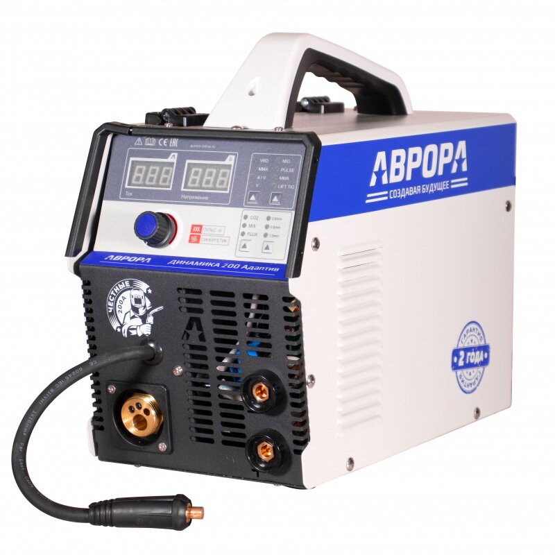 Сварочный аппарат Aurora Динамика 200 Адаптив, ММА, MIG/MAG/TIG, 8,05 кВ·А