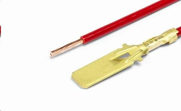 Клемма папа (6,3 мм) (с фиксацией) обжатая с проводом