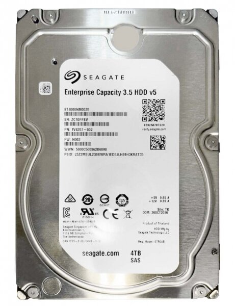 Жесткий Диск Seagate ST4000NM0025 4Tb SAS 3.5" HDD