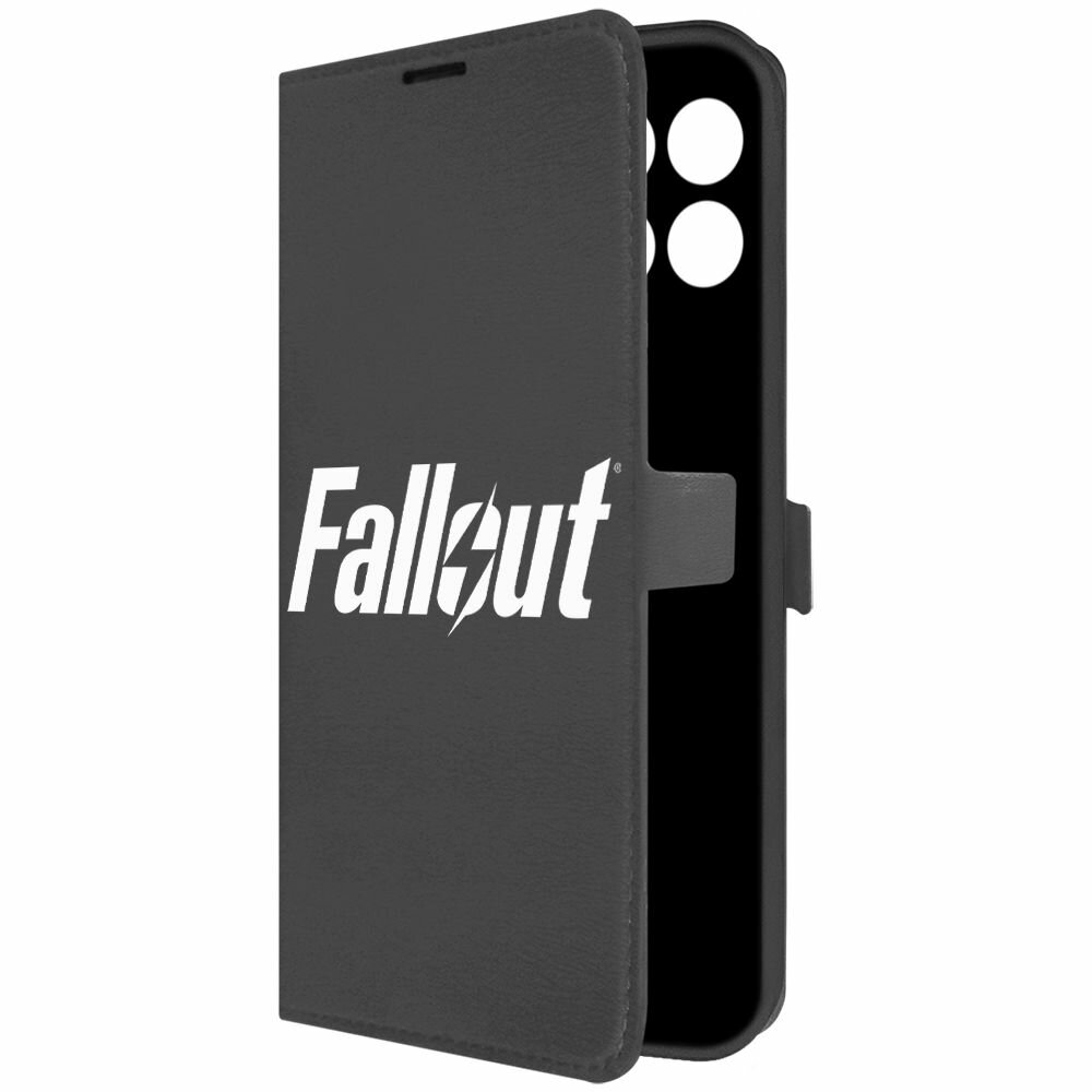 Чехол-книжка Krutoff Eco Book для Honor X6a Fallout (Фоллаут) (черный)