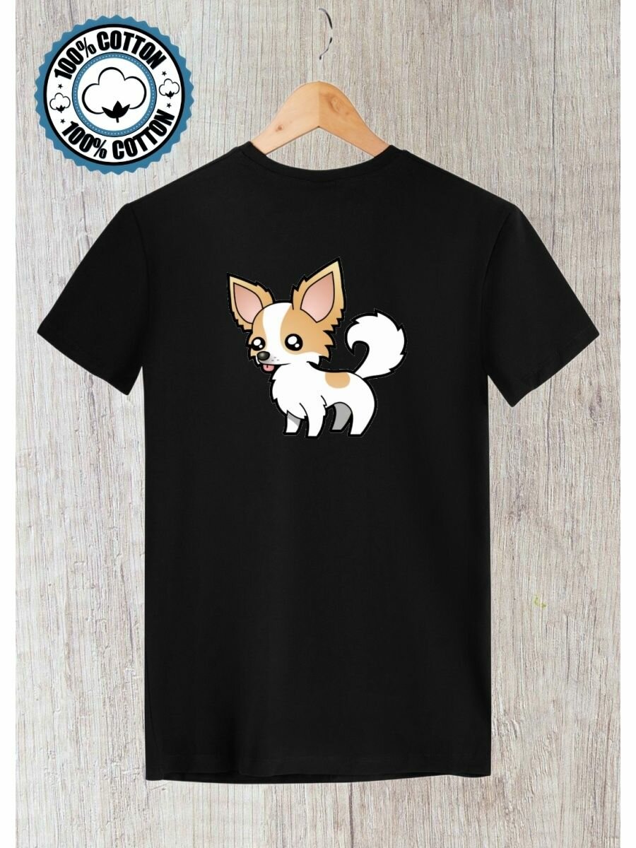 Футболка собака чихуахуа щенок язык dog