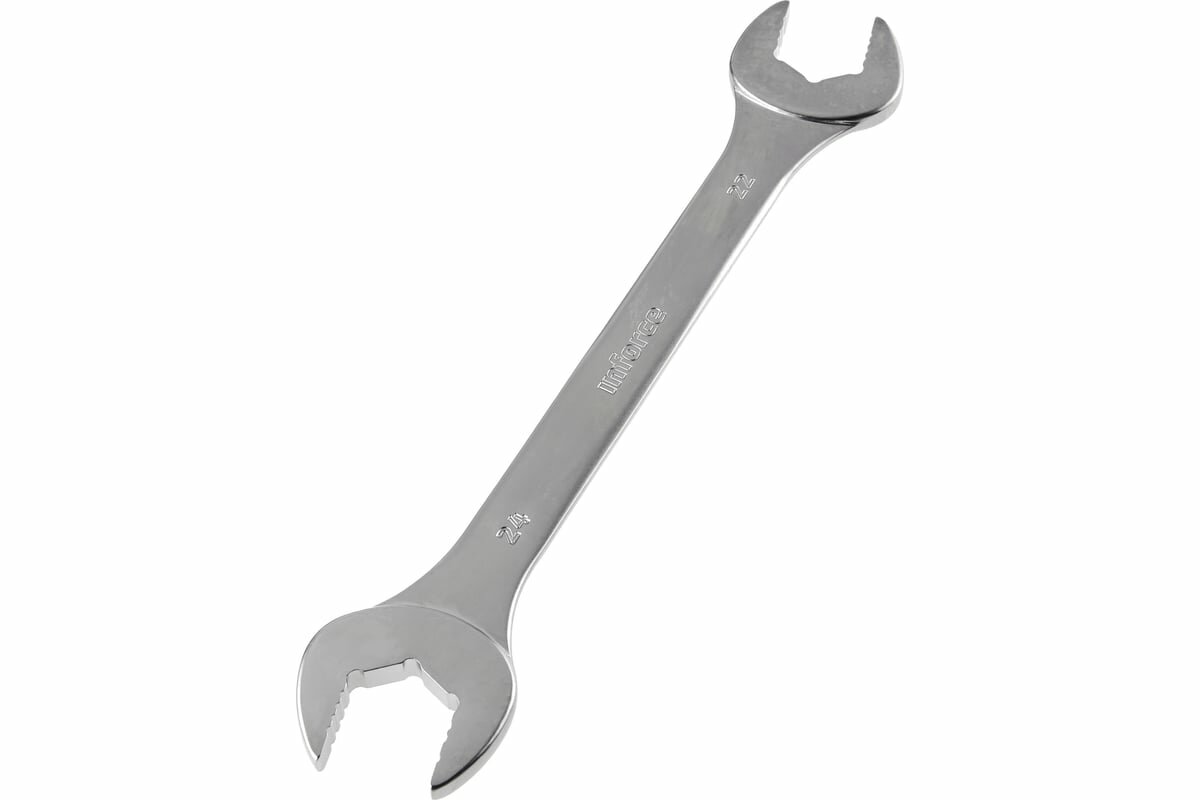 Inforce Рожковый ключ 22x24мм Cr-V профессиональный инструмент для ремонта и обслуживания