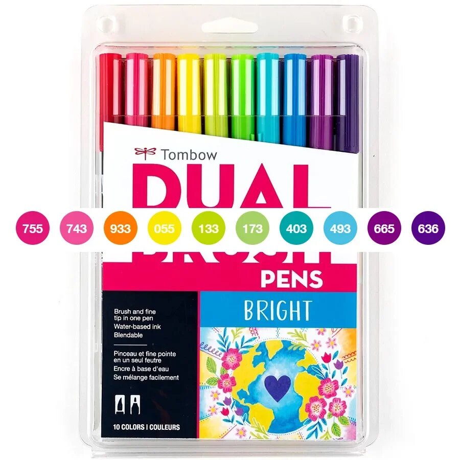 Tombow ABT набор маркеров 10 цветов Тропический 10 color Bright