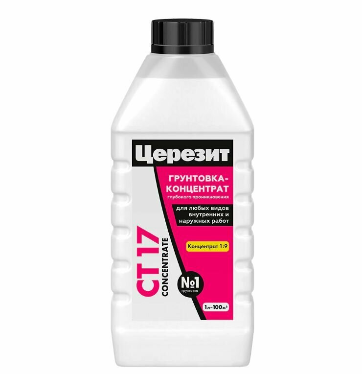 Грунтовка-концентрат глубокого проникновения Церезит CT 17 Concentrate 1 л