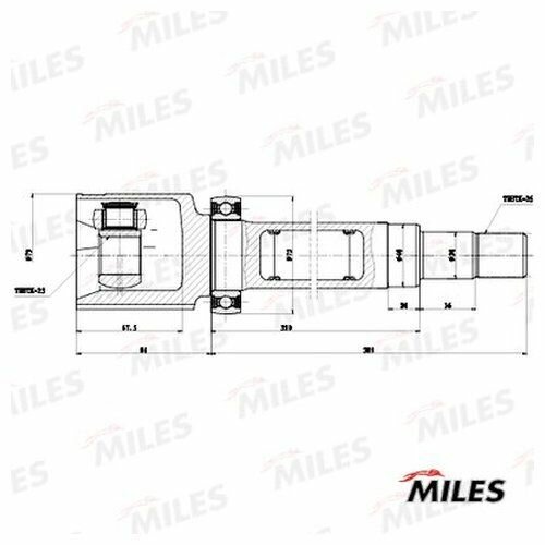 ШРУС MILES GA12078 для Ford C-MAX, Focus II