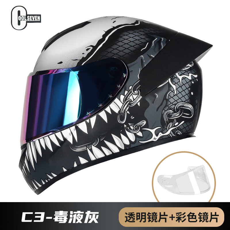 Шлем Four Seasons C3 Venom, L, с линзой и цветным зеркалом