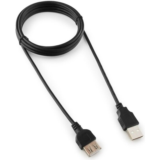 Кабель-удлинитель USB2.0 Cablexpert CC-USB2-AMAF-6B-N, AM/AF, медь, серия Pro, 1.8м, черный