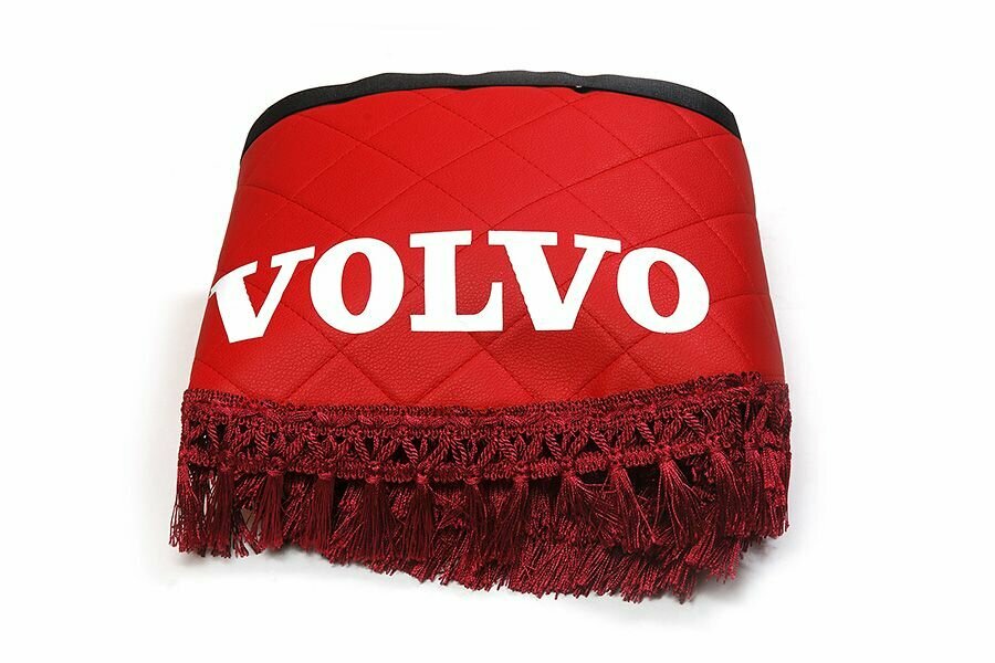 Ламбрекен лобового стекла + угол VOLVO Эко кожа красный (20139)