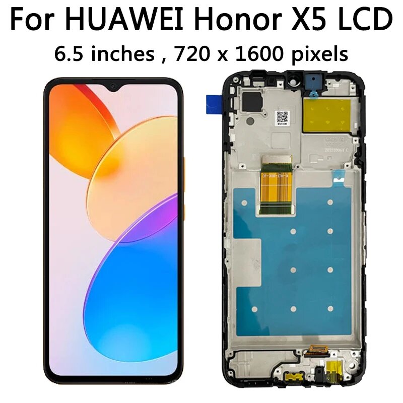 Дисплей Honor X5 с рамкой, IPS LCD, 6.5"