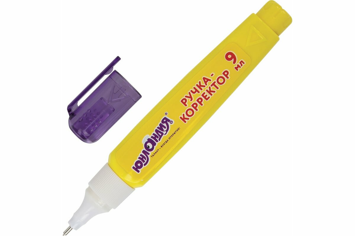 Юнландия ручка корректор 9 мл с металлическим наконечником 228432 для бумаги офиса и учебы