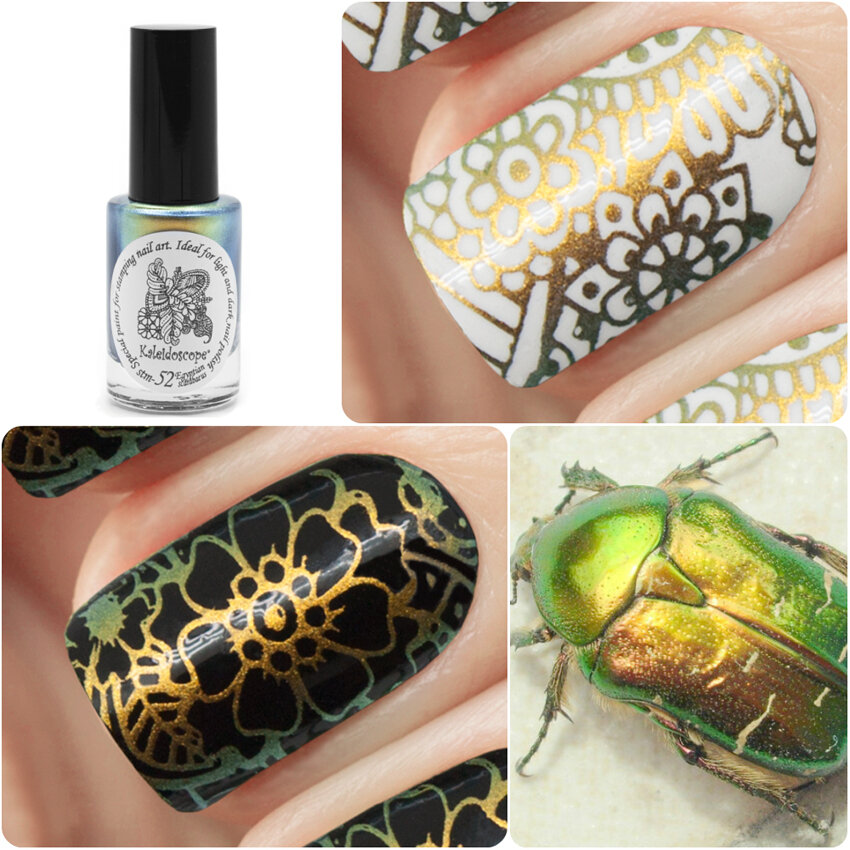 EL Corazon серия Kaleidoscope Лак-краска для стемпинга №stm-52 Egyptian Scarabaeus 9 мл
