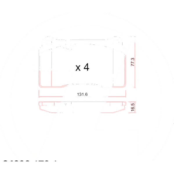 ZIMMERMANN 24098.170.1 (7L6698151E / 7L6698151G / 8J0698151D) колодки дисковые перед. 132x77x16 \ VW touareg, Land rover (Ленд