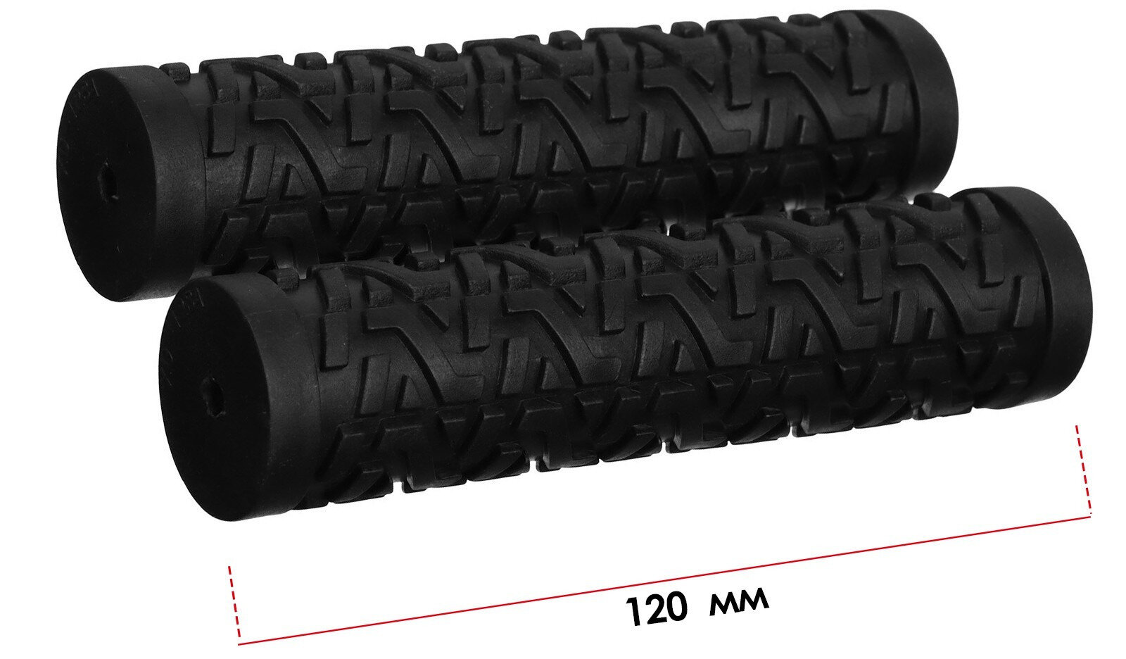 Грипсы 120 мм Graffiti, резиновые накладки на руль взрослого велосипеда или самоката, велосипедные грипсы, чехол на ручки, цвет черный
