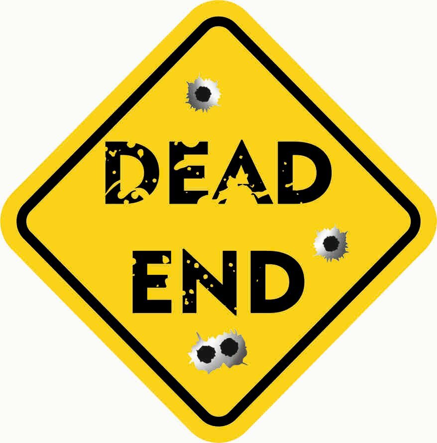 Знак декоративный "Dead End" (32х32 см, пластик). Картина в подарок / декор для детской комнаты / постер в офис.