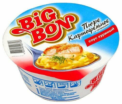 Пюре картофельное Big Bon с сухариками+соус курица (стак) 60г