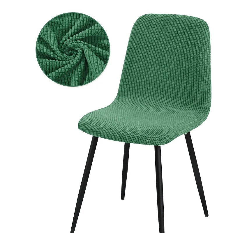 6 шт. Чехлы на стулья темно-зеленые, Style 1 Green