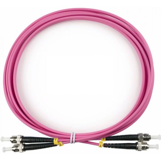 Патч-корд оптический Toplan , дуплексный, ST/PC-ST/PC, MM 50/125 (OM4), 100 м, LSZH