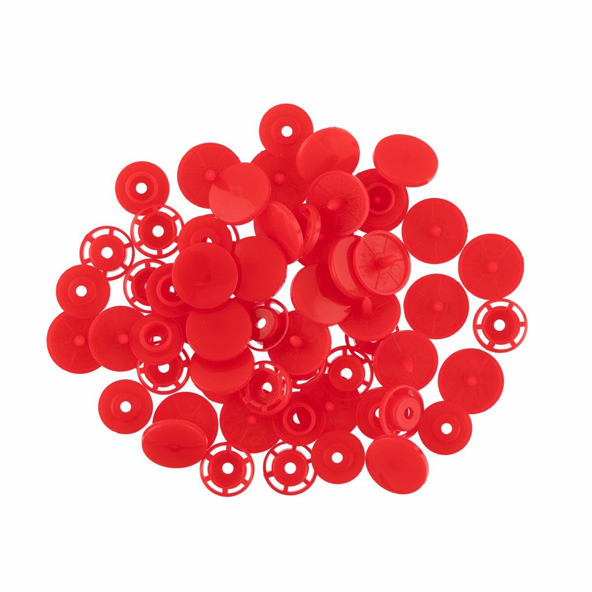 Кнопки "Micron" POM-12 Кнопки пластиковые d 12 мм 15 шт. № 003 красный