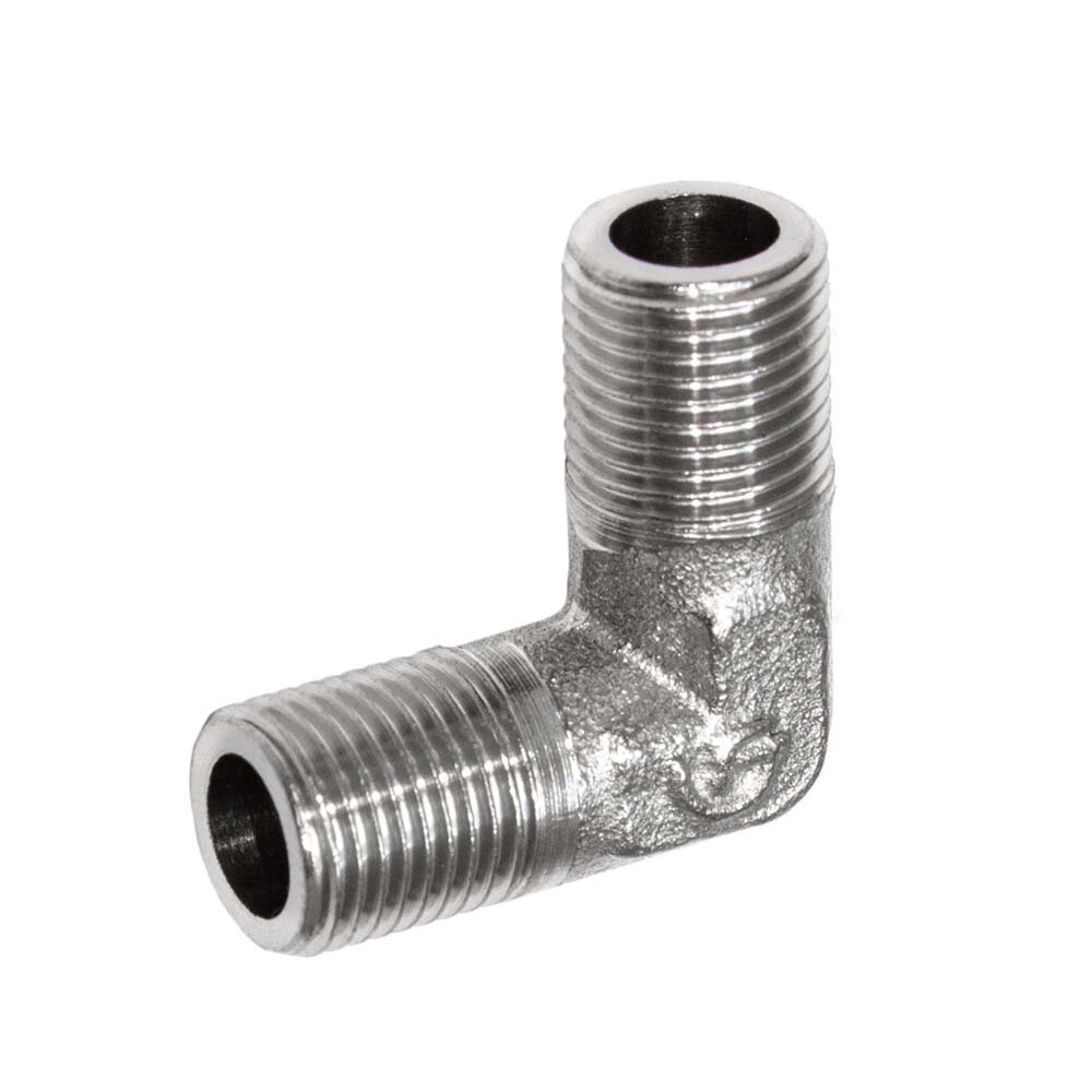 Фитинг угловой резьбовой UG-1/8M-1/8M для работы с жатым воздухом и жидкостью, Арт. 0601
