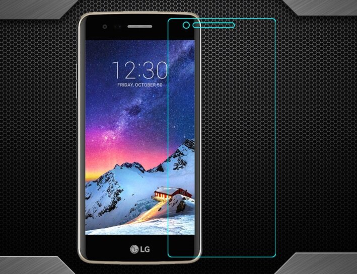 Защитное стекло Чехол. ру закалённое противоударное (НЕ загнутое) для телефона LG K8 2017 (X240) из материала с олеофобным покрытием