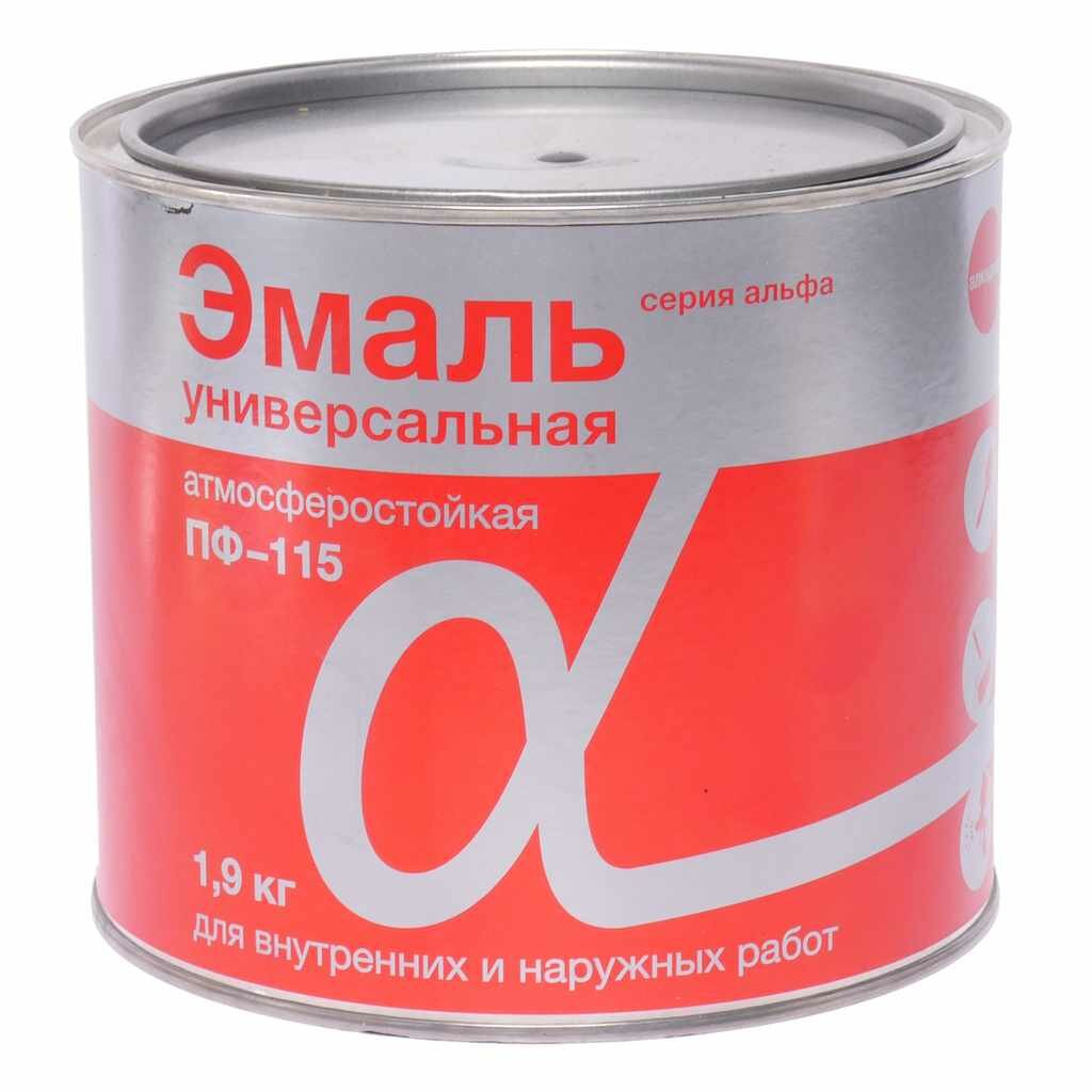 Краска черная 1.9кг ПФ-115, 704, альфа