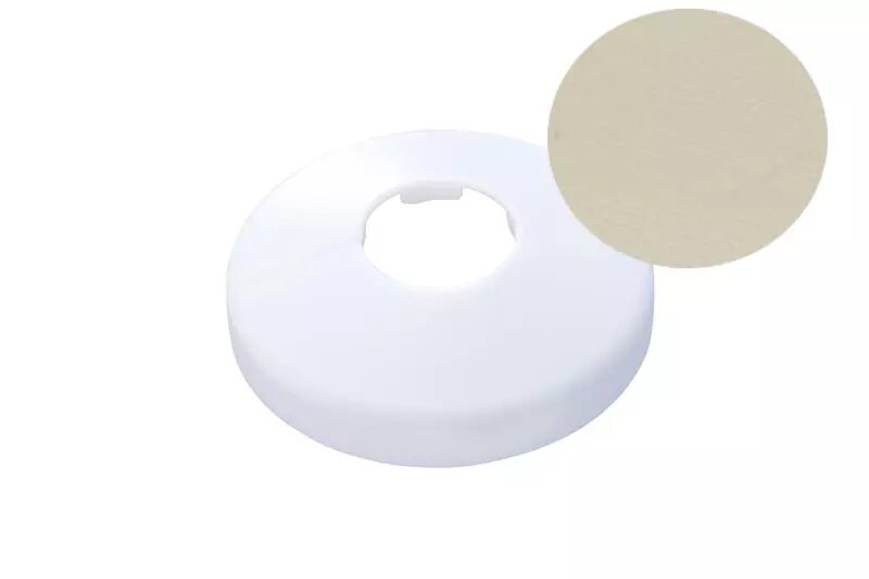 Декоративная облицовка-крышка одиночная пластик, бежевая под 15 мм трубу RAL 1001 (бук)