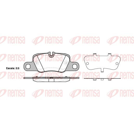 Колодки тормозные задние к-т для автомобиля Porsche, REMSA 1401.00 (1 шт.)