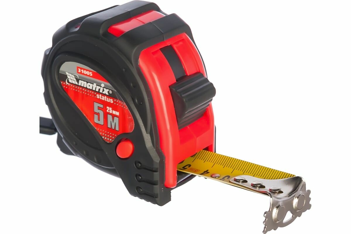 Рулетка 5 м х 25 мм Status magnet 3 fixations MATRIX 31005