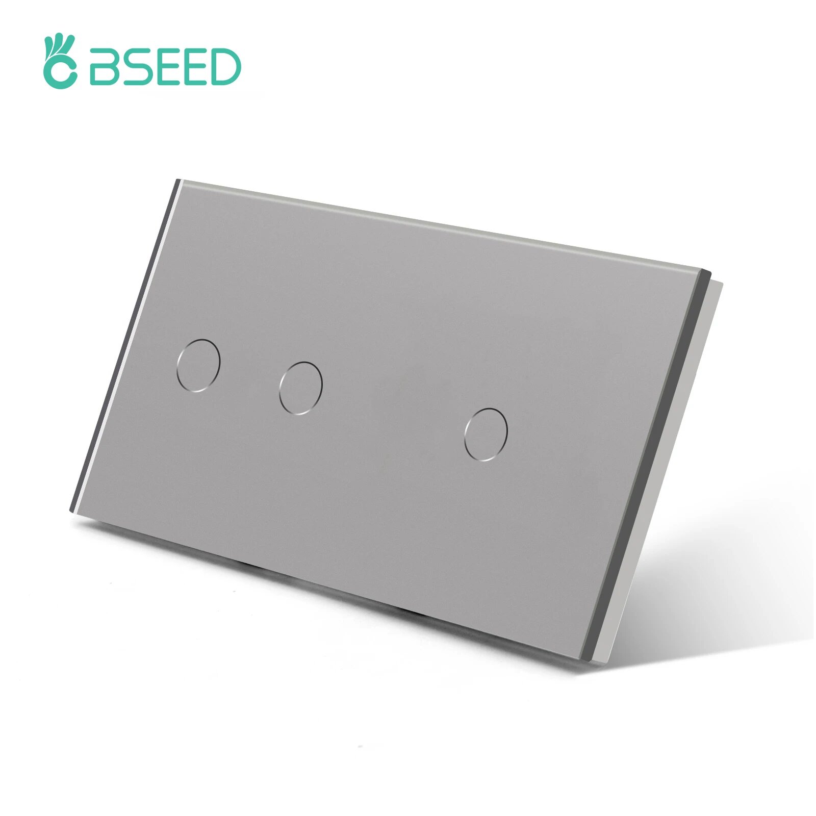 BSEED Сенсорный светодиодный выключатель Crystal Class Gray 2G1G