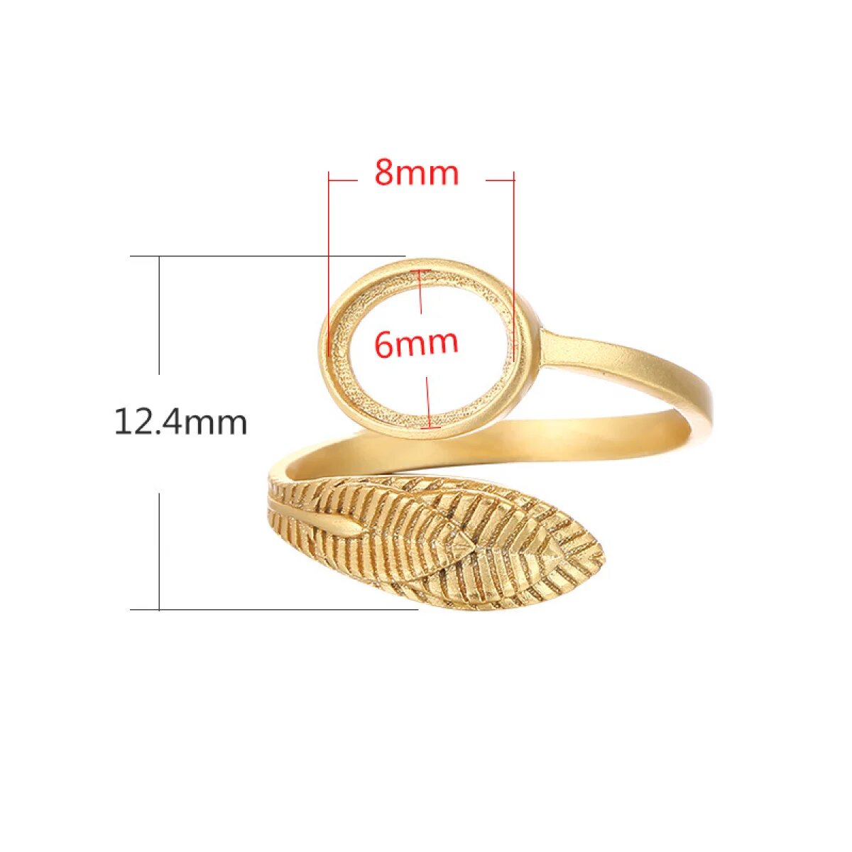 Кольцо-основа A-Gold-6X8mm, серебро 925