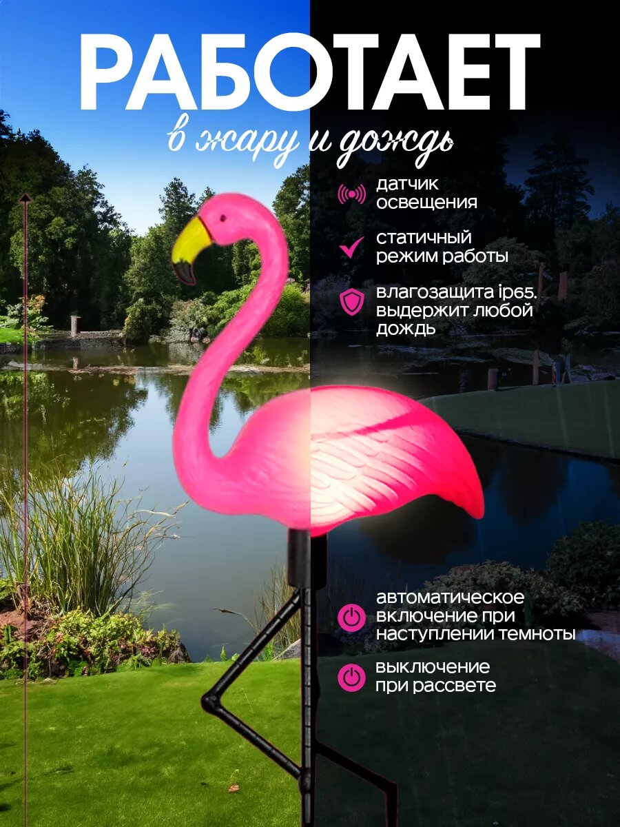 Садовая фигурка-светильник на солнечной батарее, декоративное украшение для сада и дачи — фото 1