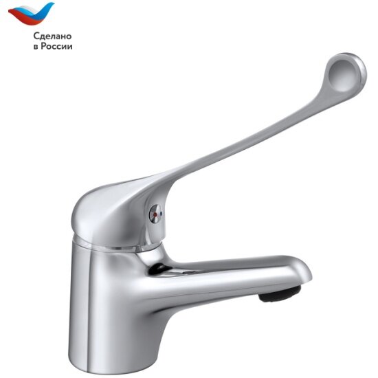 Смеситель Славен для умывальника с литым изливом локтевой, одноручный, Х10