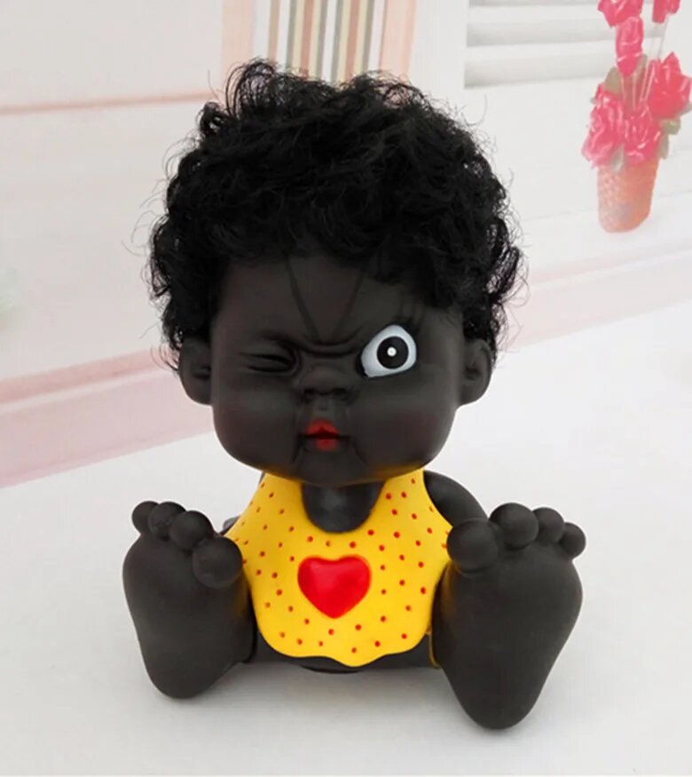 Кукла силиконовая черная, 3-6 лет, Black money bank-ang