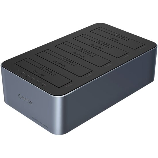Док-станция для HDD 2.5'/3.5' Orico 6656C3-C, 5 слотов 2,5"/3,5", Type-C, серый