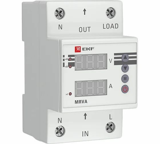 Реле напряжения и тока EKF с дисплеем MRVA 63A PROxima MRVA-63A