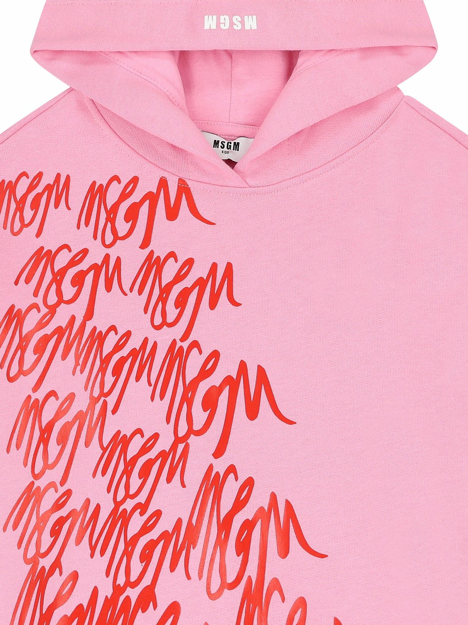 Платье MSGM Платье с логотипом, размер 10 лет, розовый — фото 1