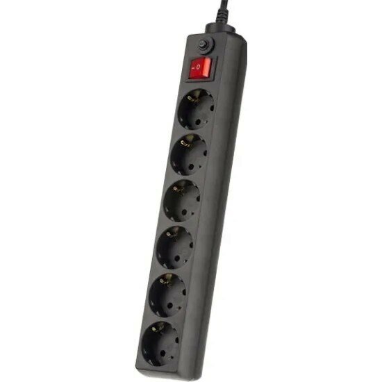 Сетевой фильтр PERFEO (PF_A4674) "POWER+" - 6 роз - 5м, черный