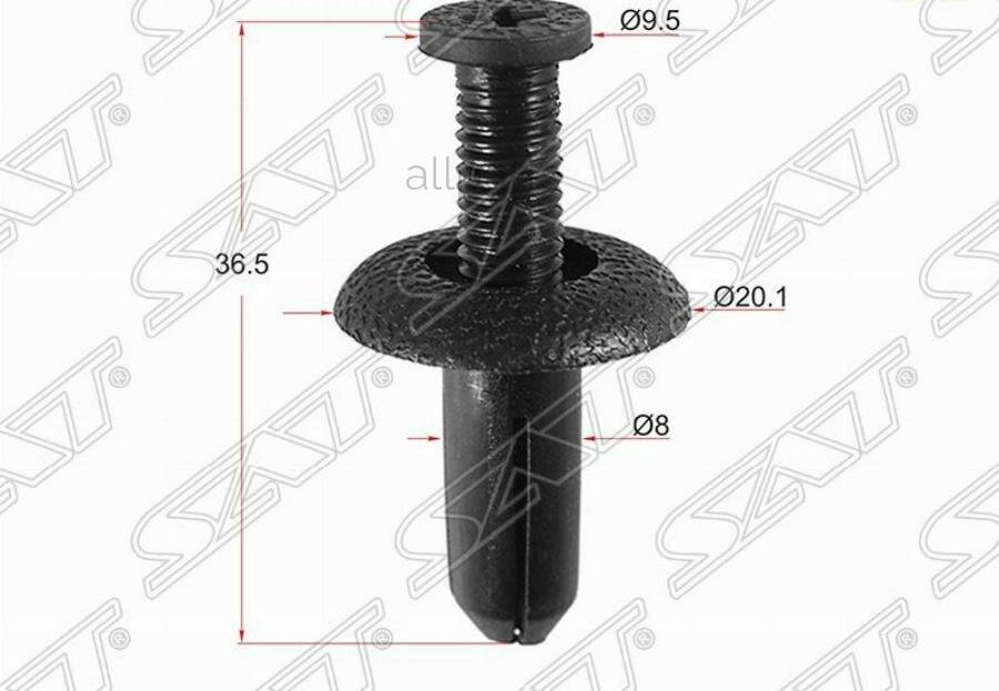 SAT ST-M10275 Клипса подкрылка GM/HYUNDAI/KIA/TOYOTA/HONDA (Продажа по 10шт)