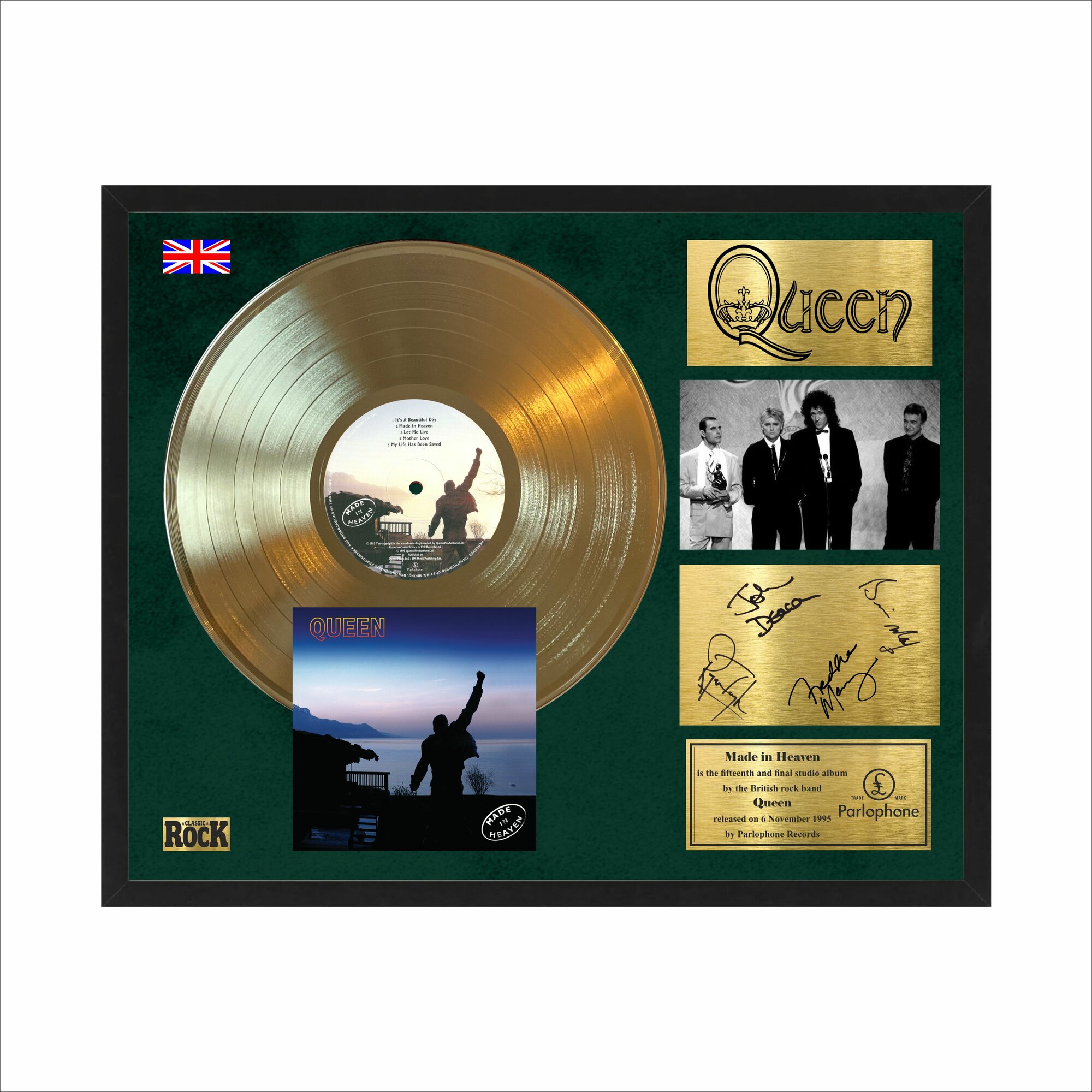 Картина с золотым диском Queen