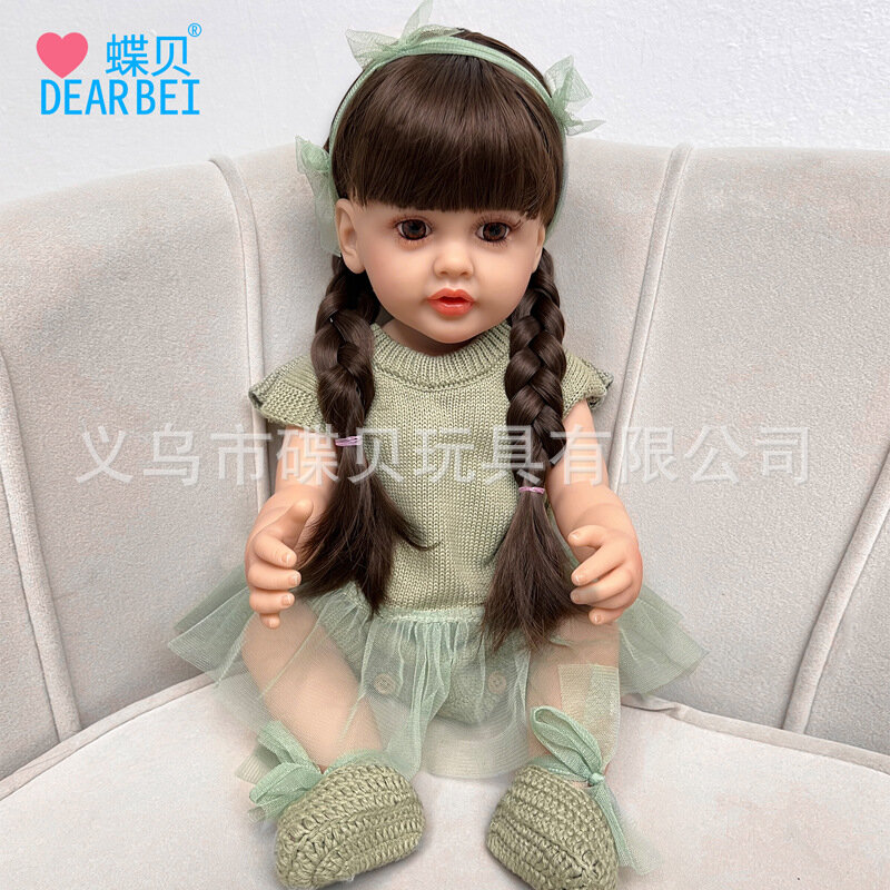 Горячая распродажа 60 см мягкая резиновая кукла-реборн для девочек, подарок, виниловая кукла, оптовая продажа, дропшиппинг