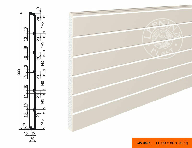 Панель Утепления Lepninaplast СВ-50/6 00xШ50XД2000 мм / Лепнинапласт.