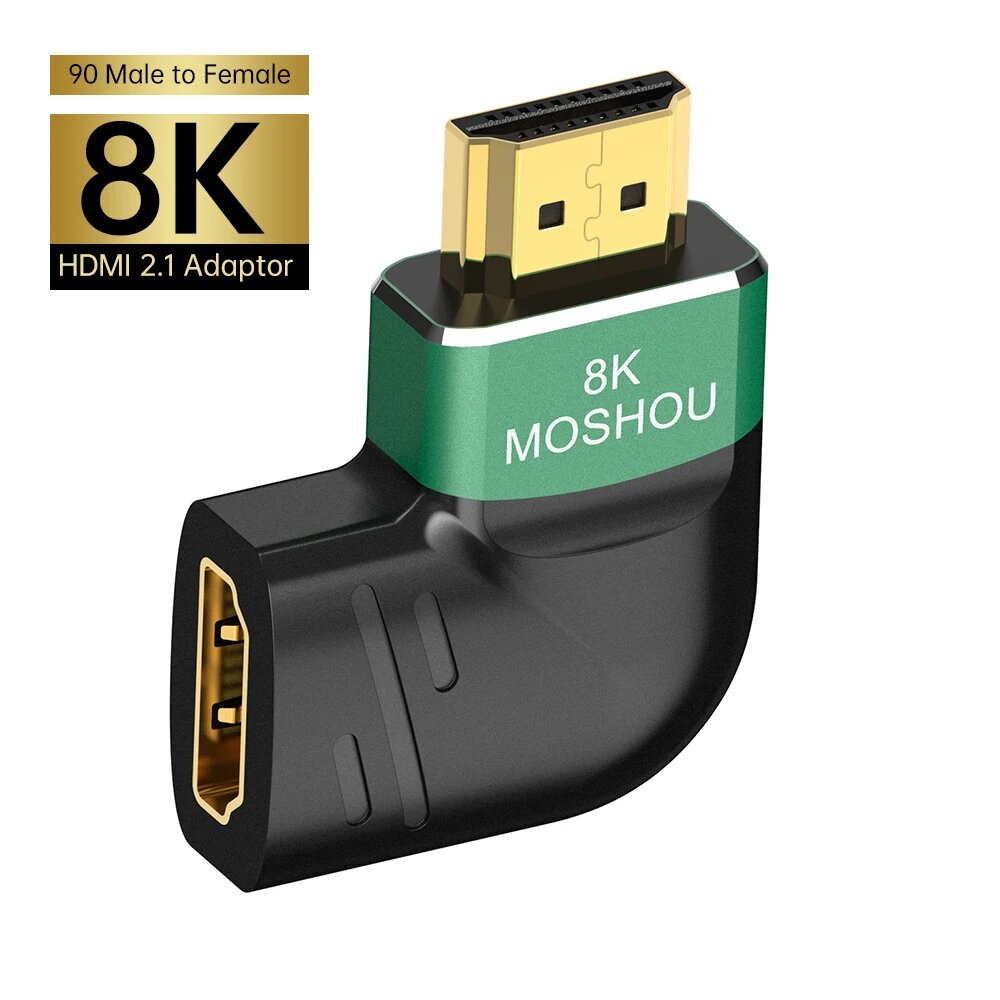 MOSHOU 8K HDMI 2.1 адаптер 90 Male to Female