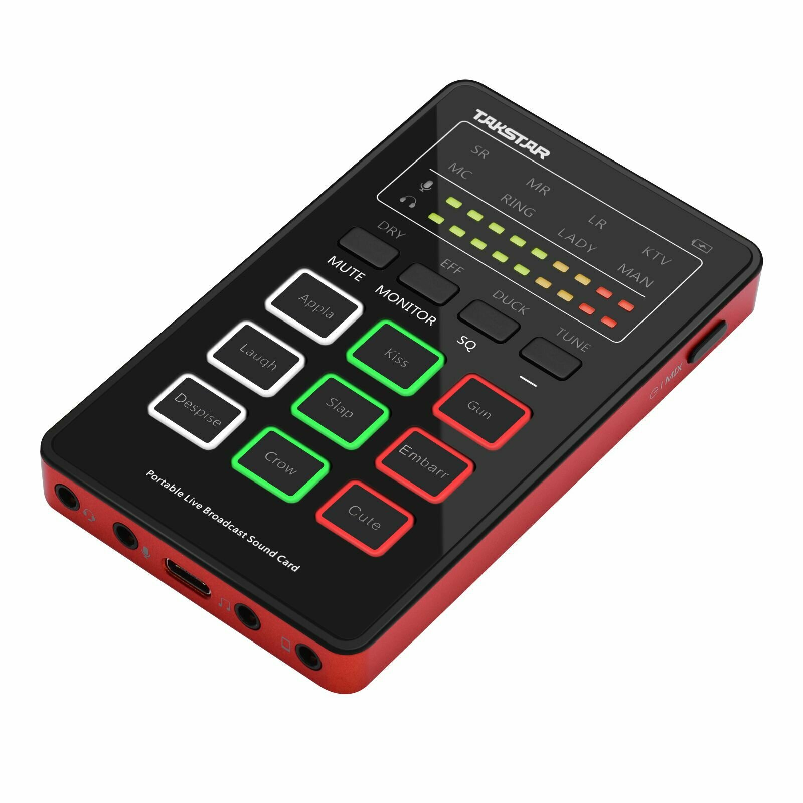 Звуковая карта TAKSTAR MX1 mini Voice Changer Портативная звуковая микшерная